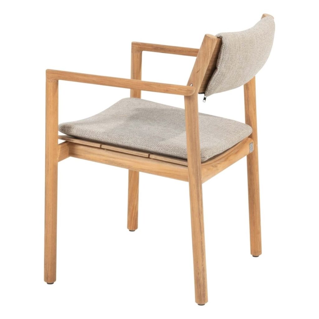 4 Seasons Outdoor Levi stapelbare dining stoel teak - Ultiem Buitenleven