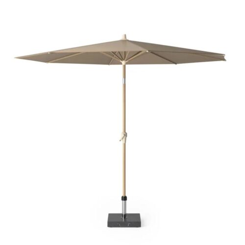 Platinum Sun & Shade parasol Riva 300cm rond – Taupe / Teak look ...