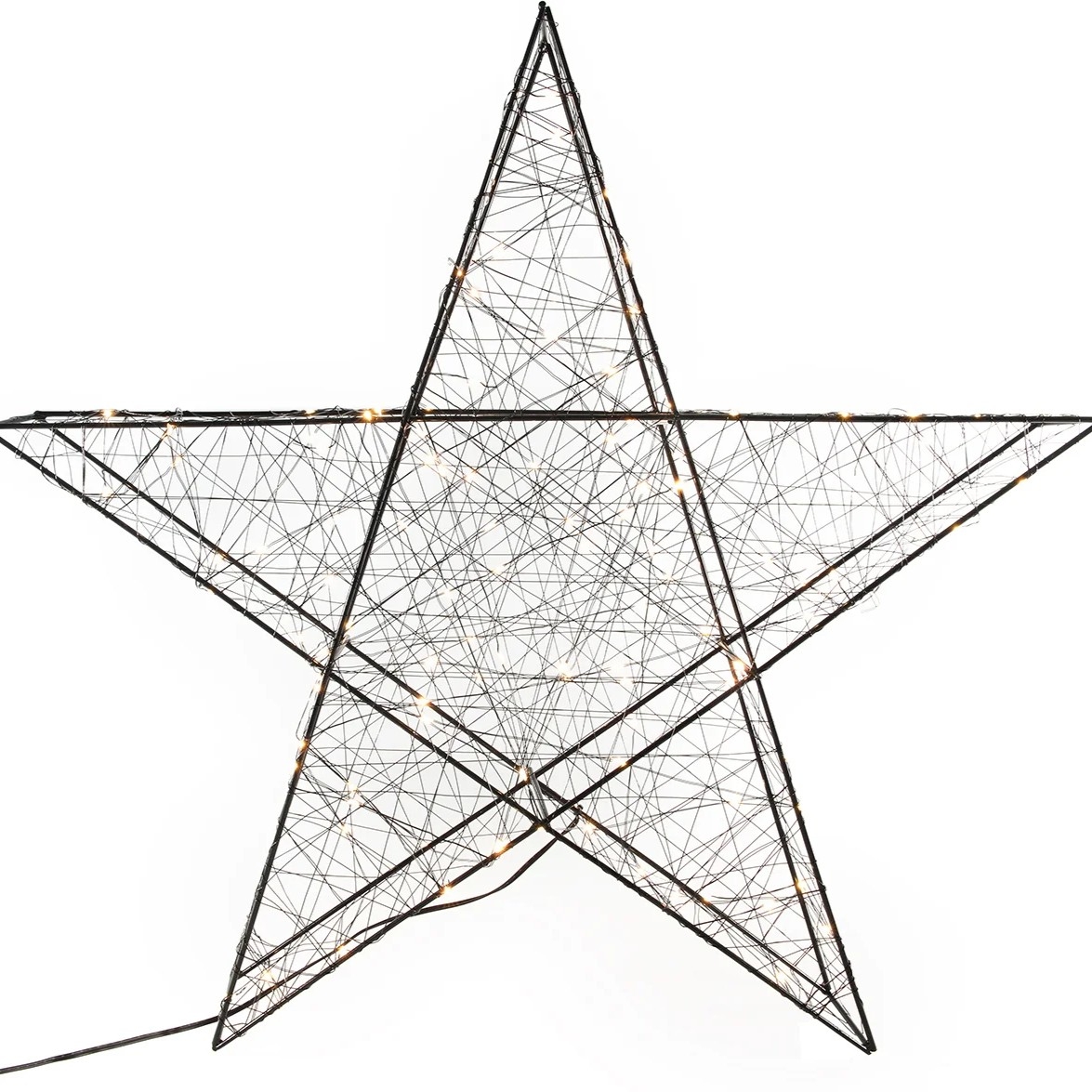 Kerst ster 3D zwart 58cm 120LED - Ultiem Buitenleven
